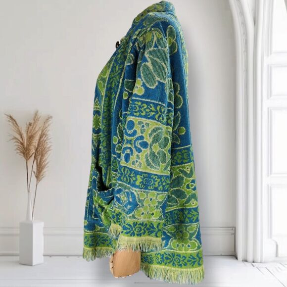 Handmade | Jackets & Coats | Vintage 6s 70s Terry Cloth Towel Jacket ...